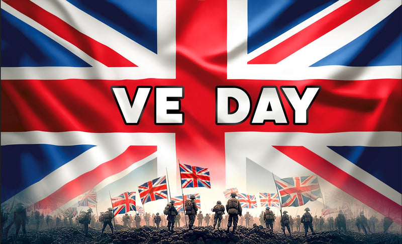 VE Day 5ft x 3ft Flag – Flags and Flagpoles
