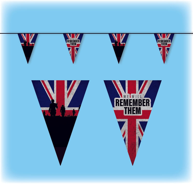 VE Day Bunting Triangular - 10 metres - Design 3 – Flags and Flagpoles