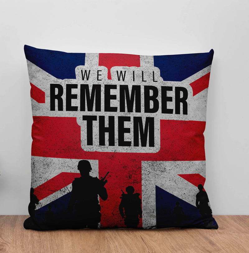 VE Day 80 commemorative cushion - Design 3 – Flags and Flagpoles