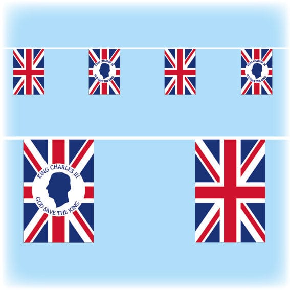 King Charles III Coronation Bunting – Flags and Flagpoles